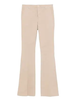TWINSET Flared Twill Trousers - Neutrals
