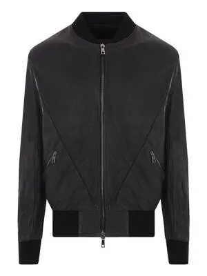 GIORGIO BRATO Zip-up Leather Jacket - Black