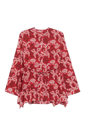 LANVIN Printed Cotton Shirt - Red