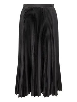 JIL SANDER Pleated Midi Skirt - Black