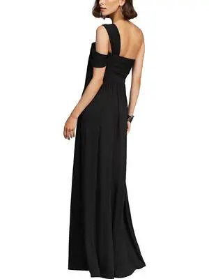 Halston Adena Matte Jersey Dress - Black
