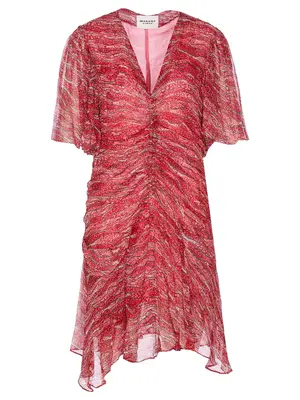 MARANT ETOILE Vivienne-gb Chiffon Mini Dress - Red