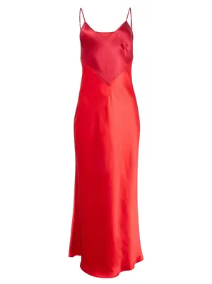 Fleur Du Mal Silk Slip Dress - Red