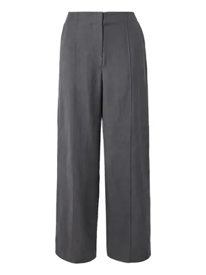 Faithfull The Brand Lenza Woven Wide-leg Trousers - Gray