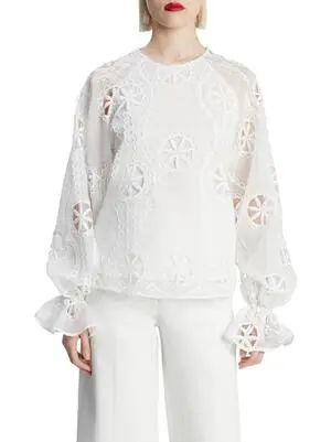 Bardot Rosalie Lace Top - Orchid Wht
