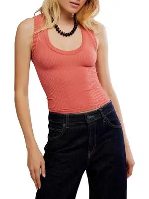 Free People Clean Slate Crop Tank - Rose Sienna