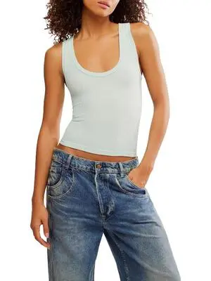 Free People Clean Slate Crop Tank - Spun Sugar