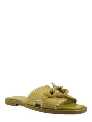 ZIGI Nerano Slide Sandal By ZIGI Yellow Olive