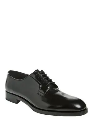 Prada Formale Spazzolato Plain Toe Derby - Nero