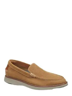Johnston & Murphy Upton Perf Venetian Loafer - Snuff Nubuck
