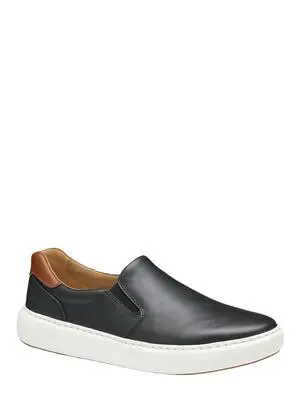 Johnston & Murphy Anders Slip-on Sneaker - Black Full Grain