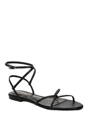 Sam Edelman Ellina Ankle Strap Sandals - Black Leather