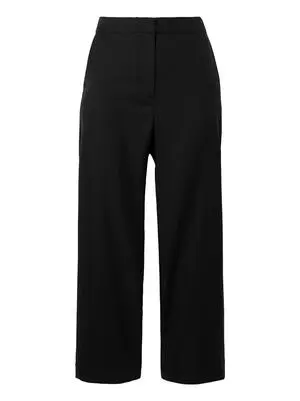 Loulou De Saison Sofe Cropped Wool-twill Pants - Black