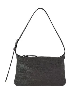 Brunello Cucinelli Studded Shoulder Bag - Black