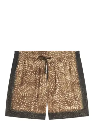 Dries Van Noten Geometric-print Swim Shorts - Neutrals