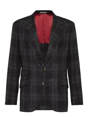 Brunello Cucinelli Tartan Check Blazer - Grey