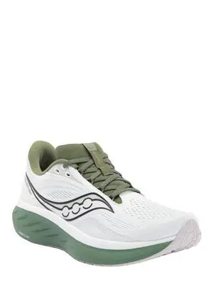 Saucony Ride 18 Sneaker - White/ Olivine