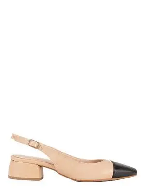 MENINA STEP Berta Slingback With Cap Toe - Black
