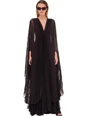 Alexis Serdena Pleated Maxi Dress - Black