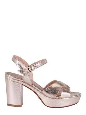 MENINA STEP Pippa Champagne Sandals - Metallic