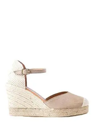 MENINA STEP Jimena High Strap Wedges - Natural