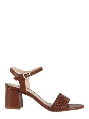 MENINA STEP Mia Leather Sandals - Chocolate