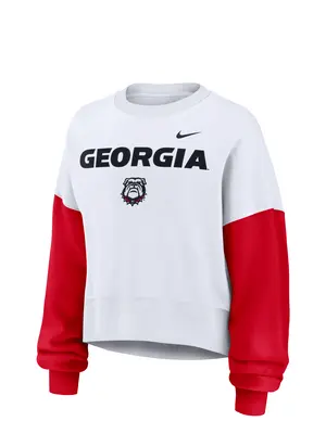 Nike Georgia Bulldogs Primetime College Pullover Crew - White