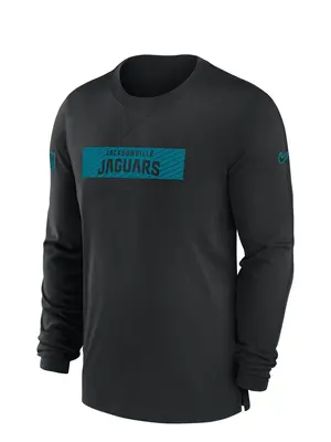 Nike Jacksonville Jaguars Sideline Player Team Issue Dri-fit Long-sleeve Top - Black