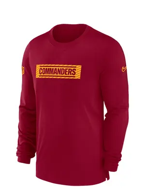 Nike Washington Commanders Sideline Player Team Issue Dri-fit Long-sleeve Top - Red