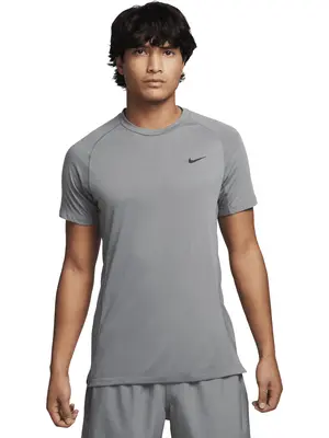 Nike Flex Rep Dri-fit Short-sleeve Fitness Top - Grey