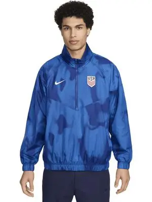 Nike Usmnt Windrunner Soccer Anorak Jacket - Blue