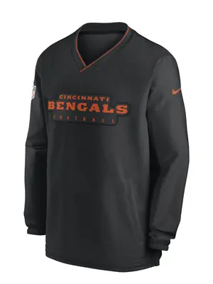 Nike Cincinnati Bengals Sideline Nfl Long-sleeve Windshirt - Black