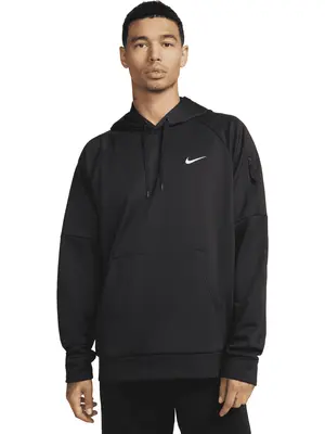 Nike Therma-fit Hooded Fitness Pullover - Black