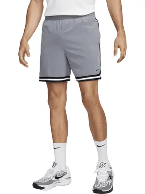 Nike Dri-fit 6" Uv Woven Basketball Shorts - Grey