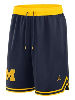 JORDAN Michigan Wolverines Basketball Dri-fit College Shorts - Blue