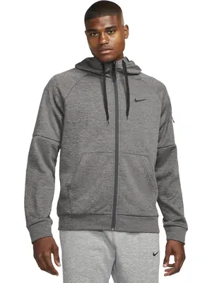 Nike Therma Therma-fit Full-zip Fitness Top - Grey