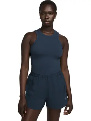 Nike One Fitted Dri-fit Cropped Tank Top - Blue