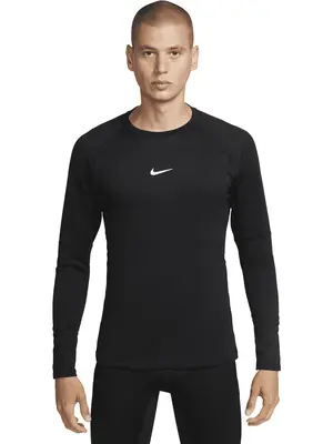 Nike Pro Warm Long-sleeve Top - Black