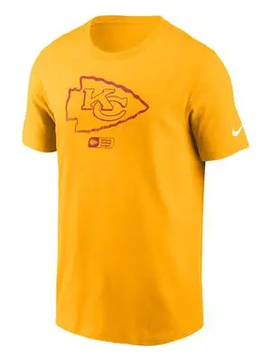 Nike Kansas City Chiefs Faded Essential Nfl T-shirt - Yellow