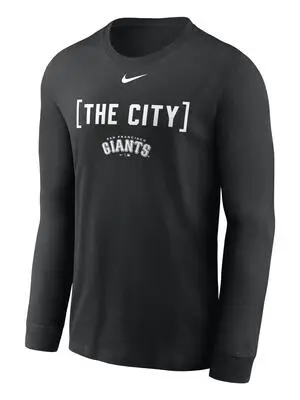 Nike San Francisco Giants Fashion Mlb Long-sleeve T-shirt - Black