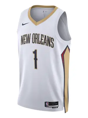 Nike New Orleans Pelicans Association Edition Dri-fit Nba Swingman Jersey - White