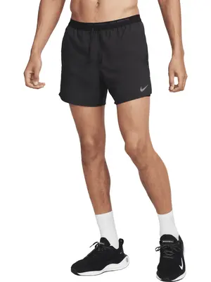 Nike Stride Dri-fit 5" 2-in-1 Running Shorts - Black