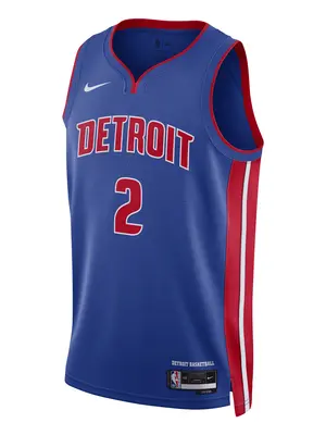 Nike Detroit Pistons Icon Edition Dri-fit Nba Swingman Jersey - Blue