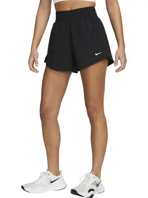 Nike One Dri-fit High-waisted 3" 2-in-1 Shorts - Black