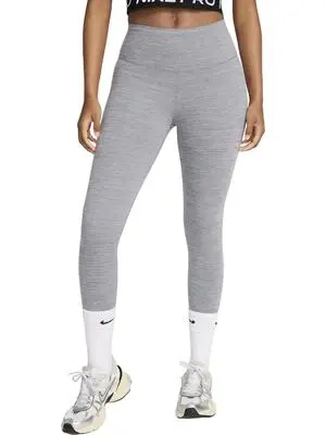 Nike One High-waisted Crop Leggings - Grey