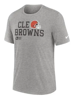 Nike Cleveland Browns Overlap Lockup Nfl T-shirt - Grey