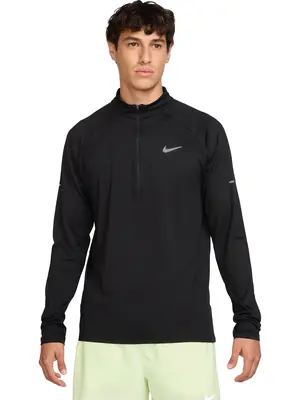 Nike Stride Dri-fit 1/4-zip Running Top - Black