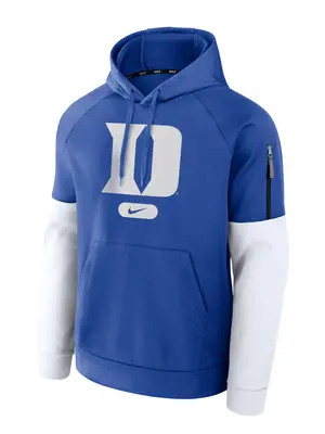 Nike Duke Devils Therma College Pullover Hoodie - Blue