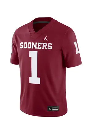 JORDAN Oklahoma Sooners Dri-fit College Game Jersey - Red
