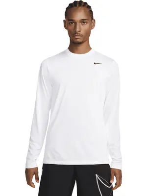 Nike Dri-fit Legend Long-sleeve Fitness Top - White